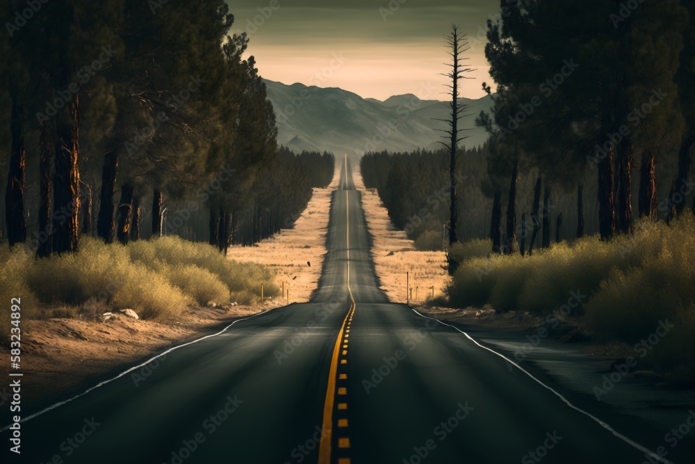 Ilustrace „Wallpaper Illustration and background of road, highway, in ...