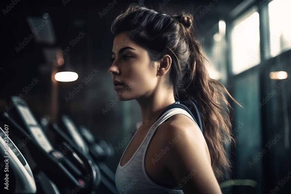 appearance of a female health trainer, fitness model. generative AI ...