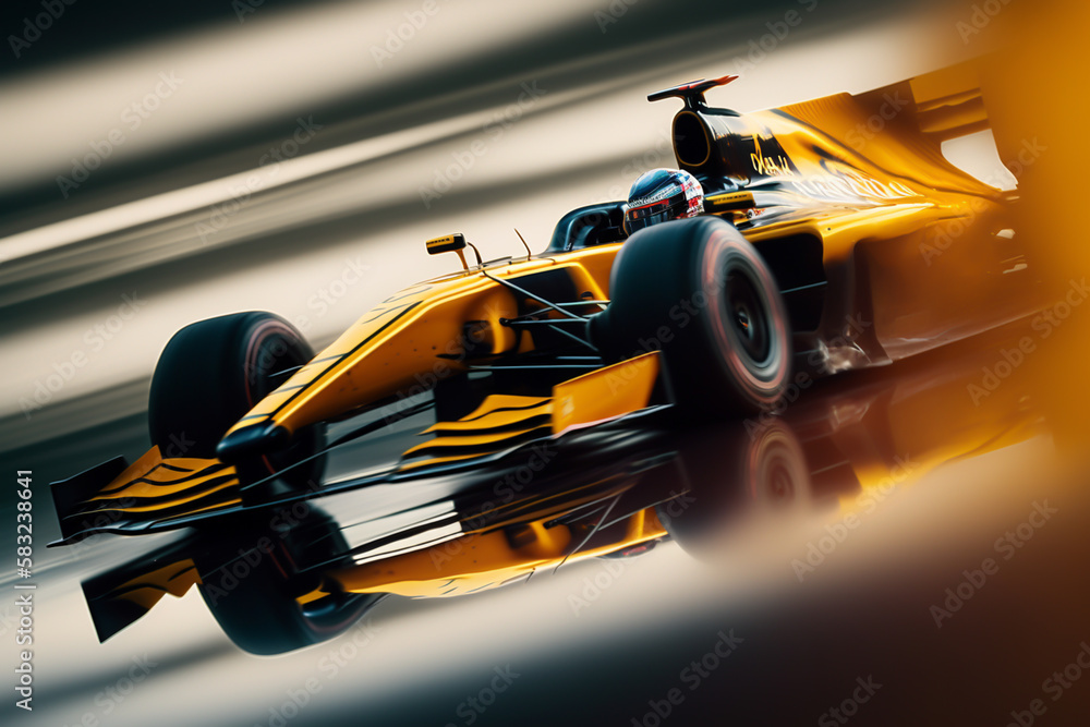 Formula 1 one car, illustration, generative ai Stock Illustration ...