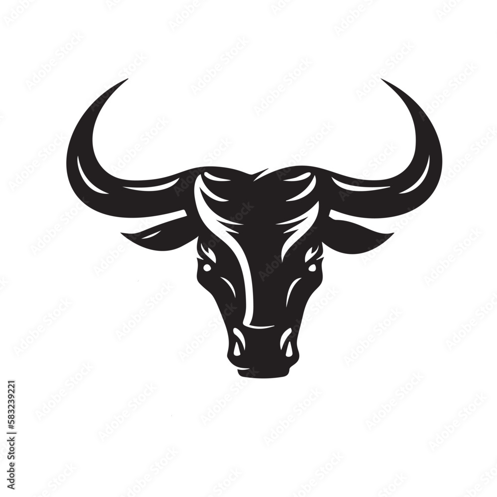 Vector of bull design on white background. Wild Animals, Vector ...