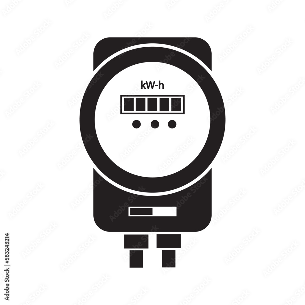 electric meter icon logo vector design template Stock Vector | Adobe Stock