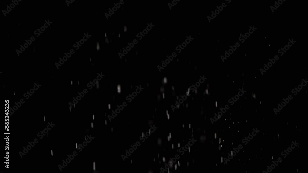 Slowly Falling Mixed Particles of Dust, Debris, Powder on Black ...