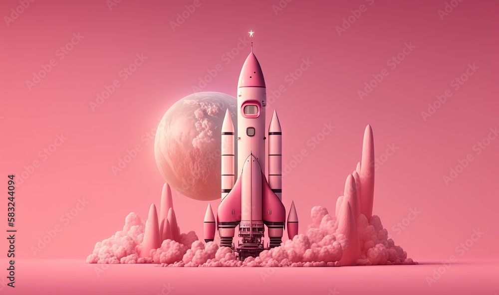 Pink Space Ship