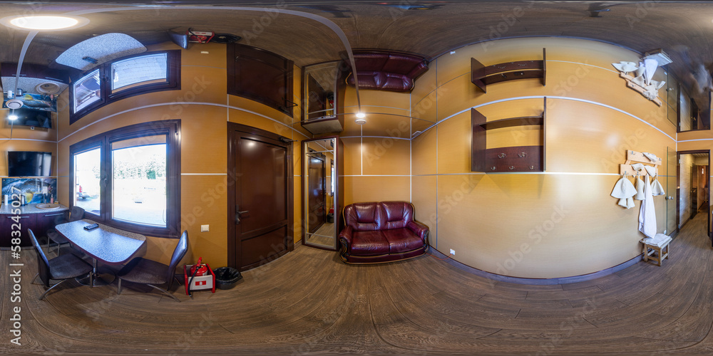 Full 360 hdri panorama view in bedroom room in luxury elite vip ...