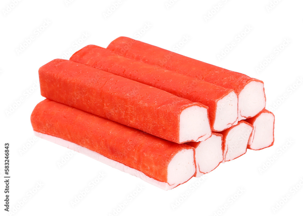 Surimi sticks, transparent background, close up Stock Photo | Adobe Stock