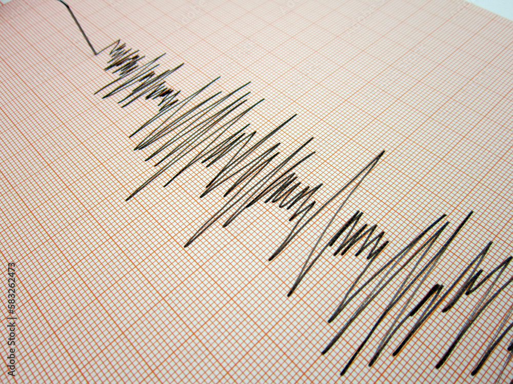 Seismograph and earthquake. A seismograph that records the seismic ...