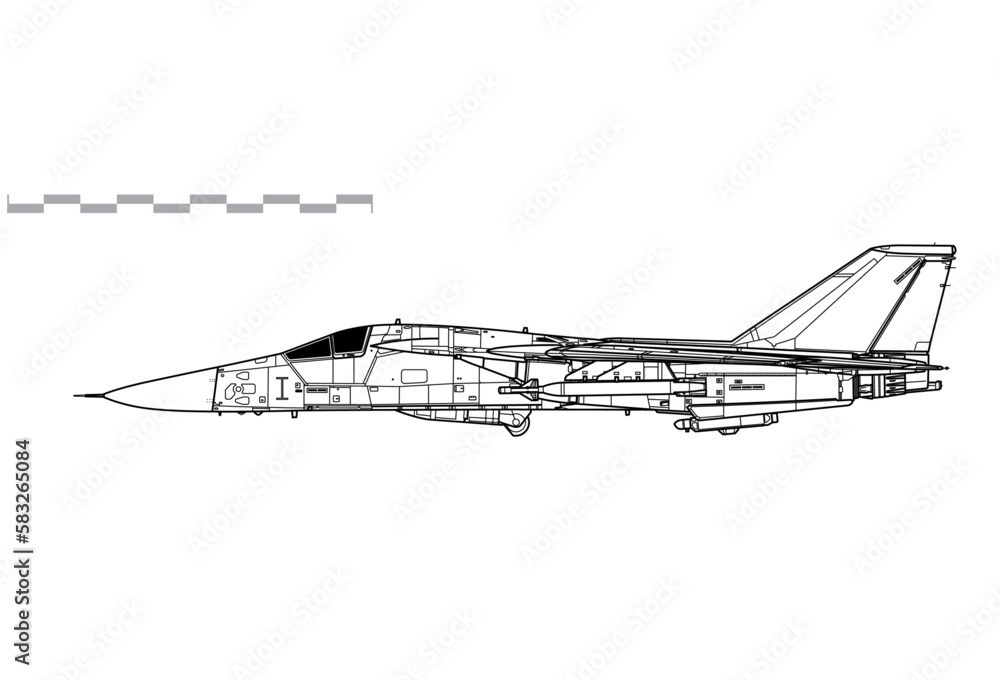 Fototapeta General Dynamics F-111F Aardvark with GBU-28 laser guided ...