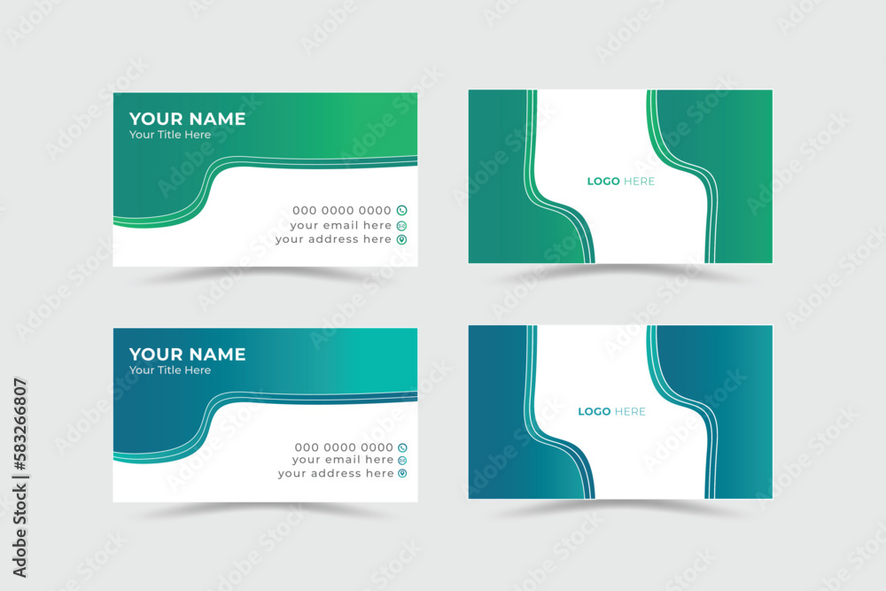 corporate business card, name card template ,horizontal simple clean ...