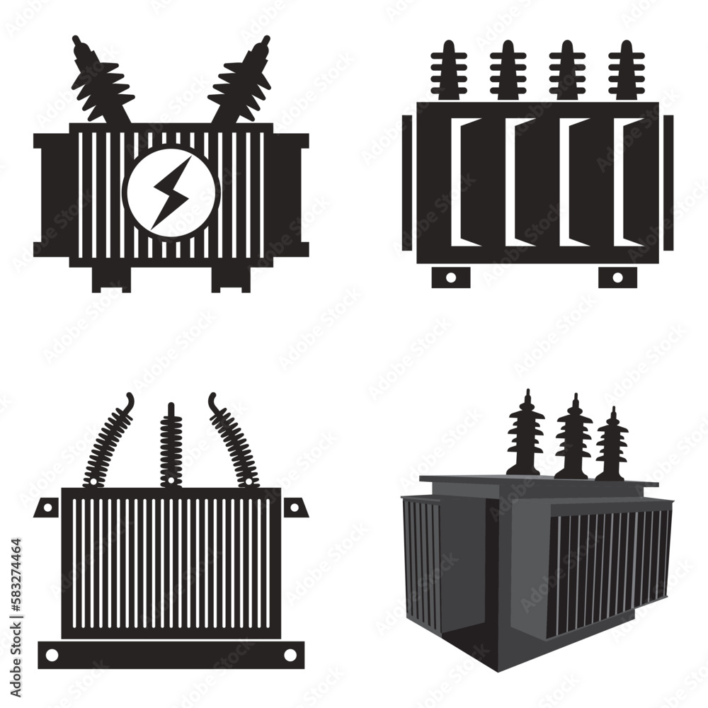 high voltage electrical transformer icon Stock Vector | Adobe Stock