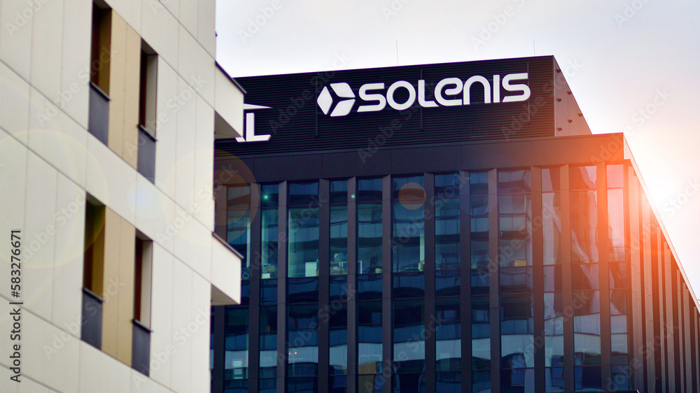 Warsaw, Poland. 18 March 2023. Sign Solenis. Company signboard Solenis ...
