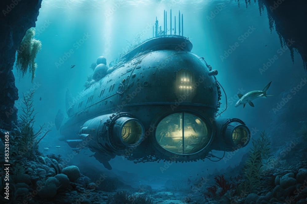 Exploring the Mysterious Depths: A Cinematic Illustration of Ethereal ...