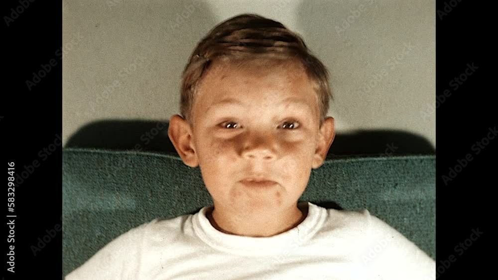 Chicken Pox 1963 - A young boy suffering with Chickenpox disease in the ...