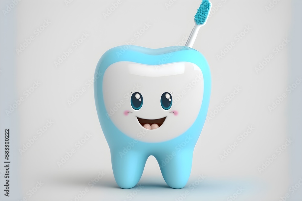 Wallpaper Illustration and background of cute and adorable tooth. Front ...