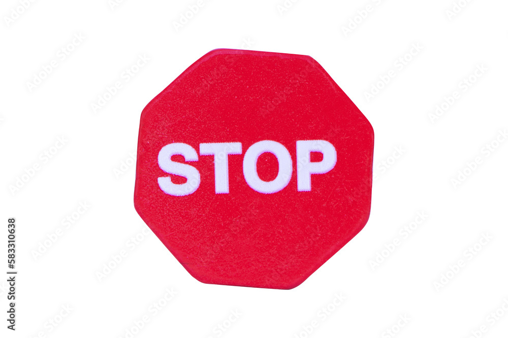 Red Stop Sign small wooden jigsaw, Isolated Regulatory Warning Signage ...