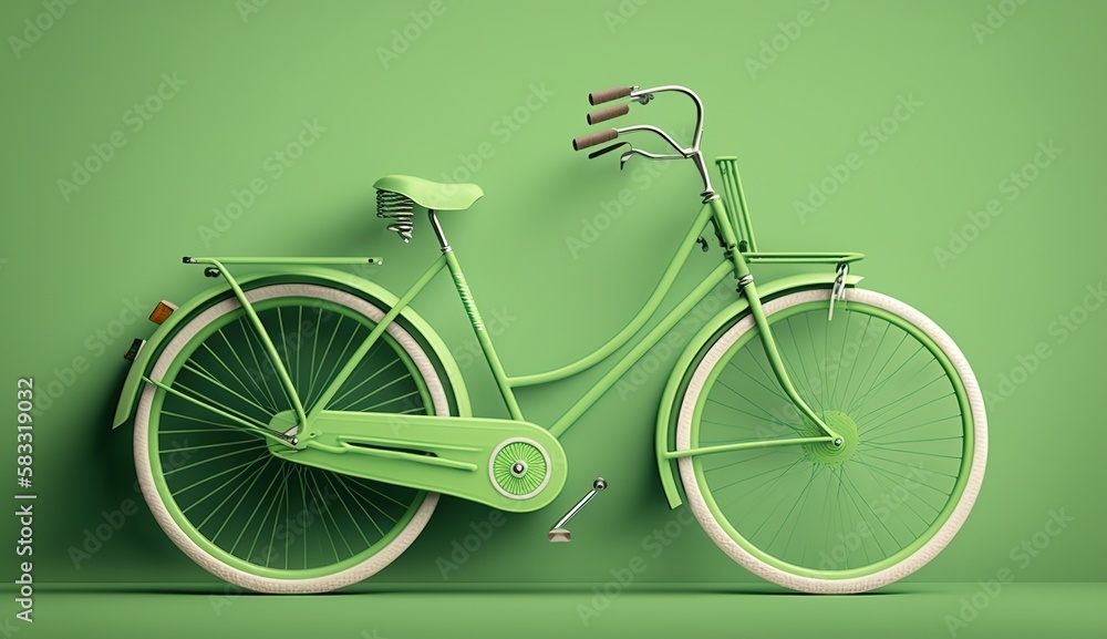 World Bicycle Day with green bicycle Stock Illustration | Adobe Stock