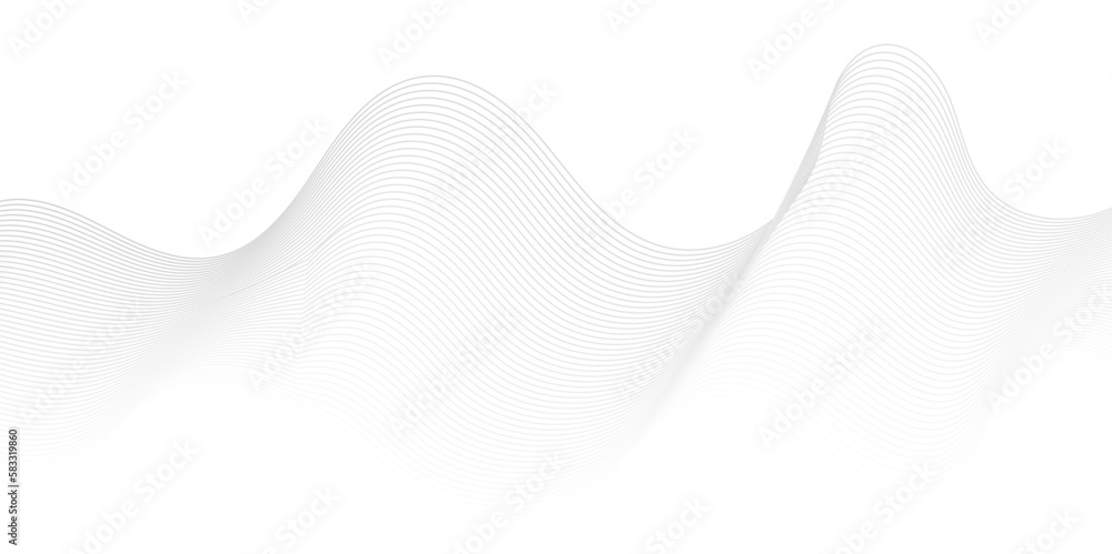 Abstract white flowing wave lines background. Modern glowing moving ...