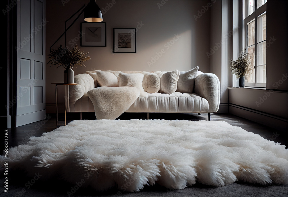 Interior design of a contemporary style living room that showcasing the ...