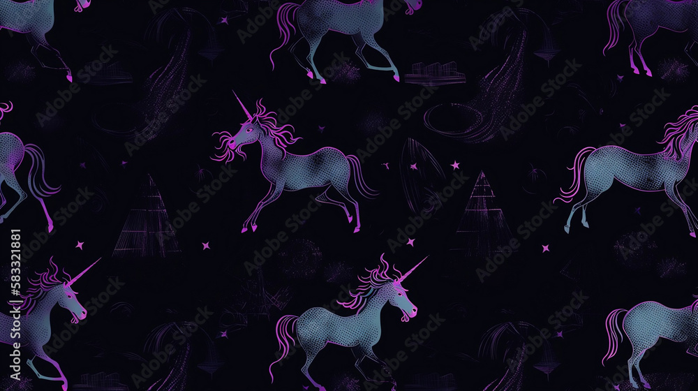 Purple and pink unicorn background with abstract shapes and lines Stock ...