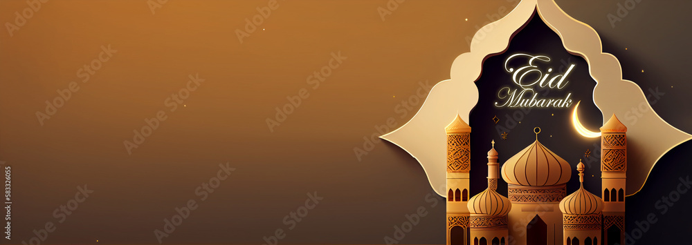 Eid Mubarak vector art with copy space | Eid special banners for fb ...