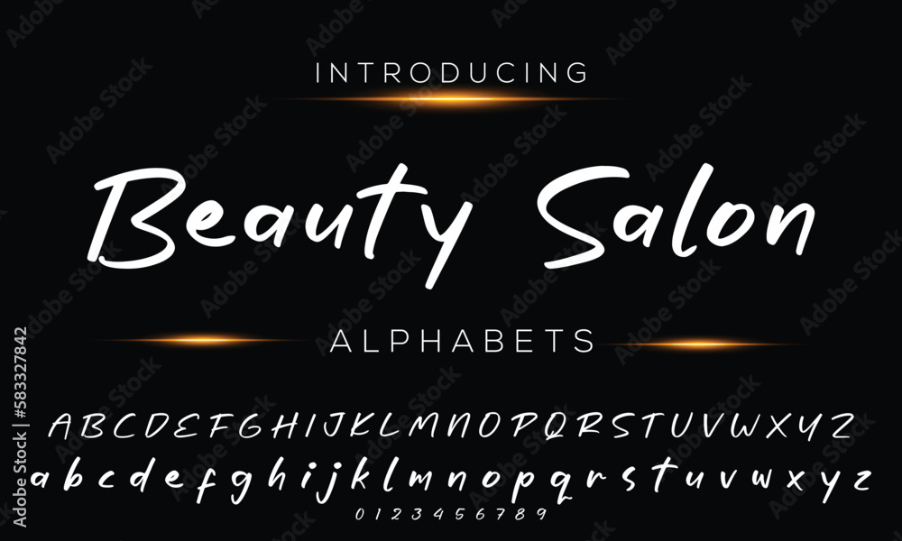 Hand drawn calligraphic vector mono line font. Distress signature ...