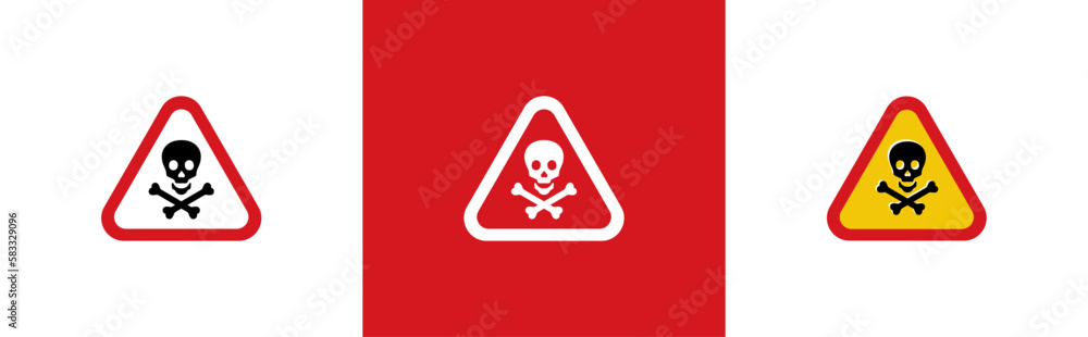 skull icon. crossbones symbol. danger, death, warning, poison, toxic ...