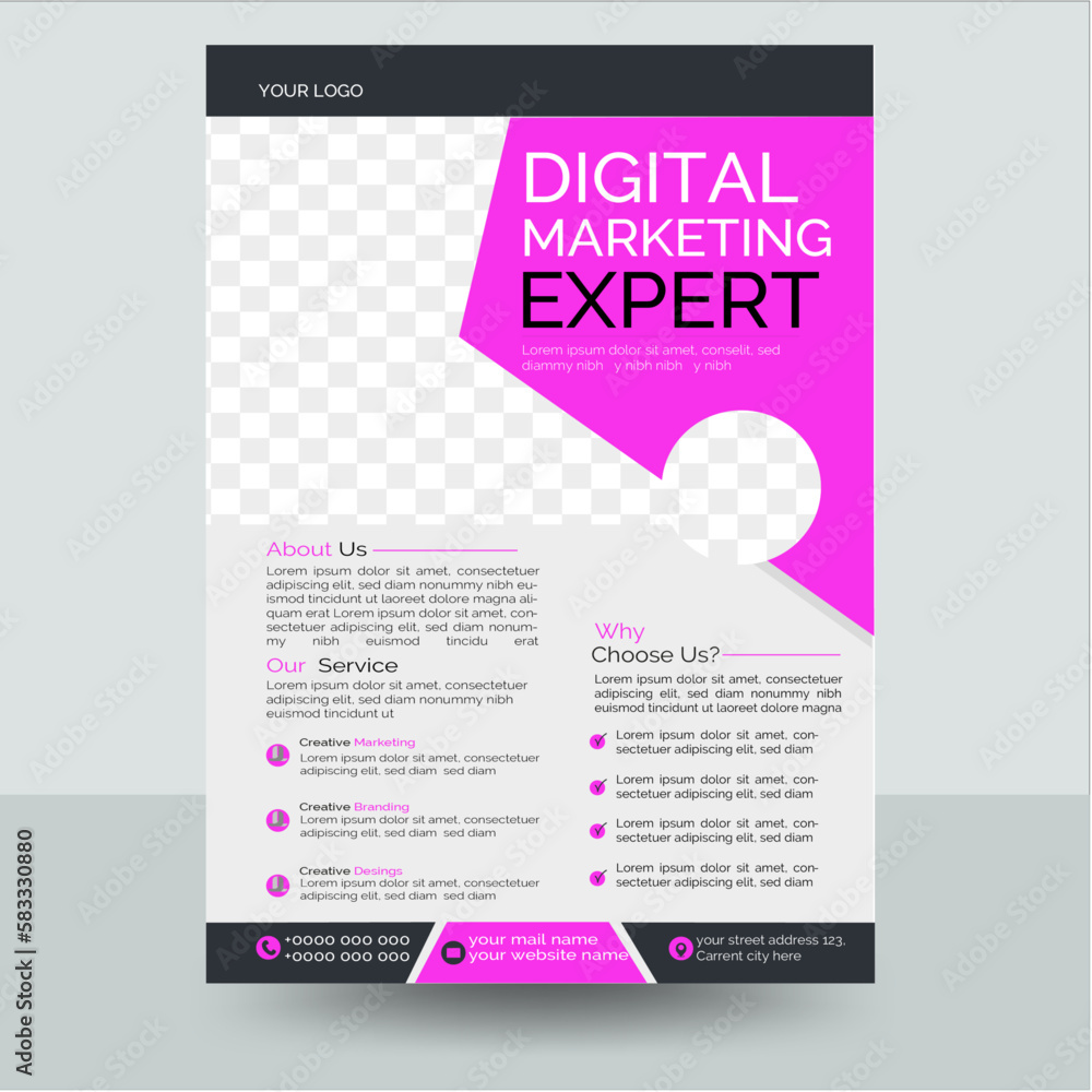 Corporate business flyer design and digital marketing agency brochure ...