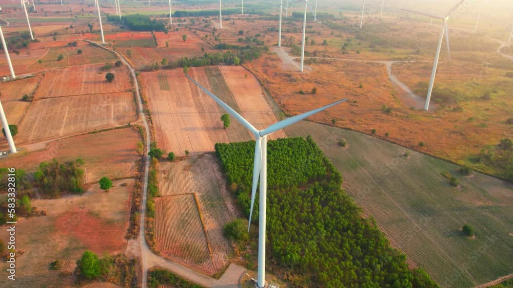 Video Stock With advances in technology, wind turbines are becoming ...