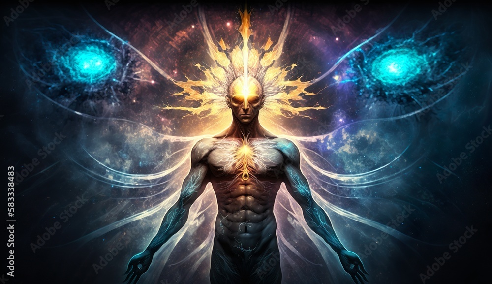 Generative AI Spirituality, esoteric, meditation, universe meta human ...