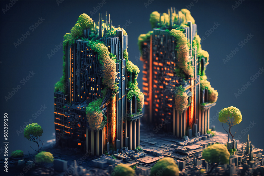 Residential towers with integrated carbon capture technology, combating ...