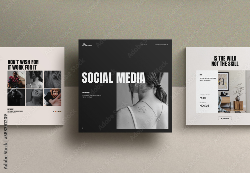 Social Media Pack Layout Stock Template | Adobe Stock