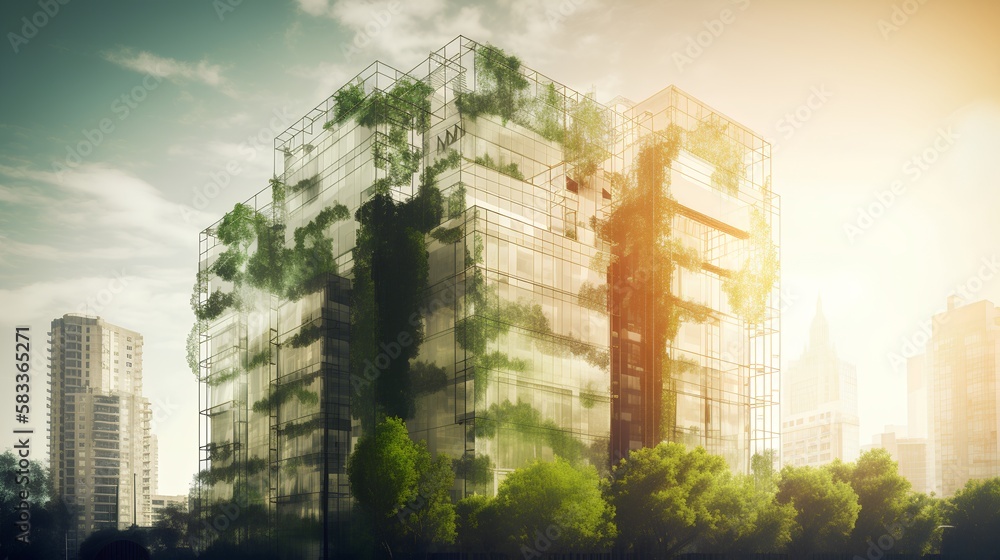 Urban project planning. Green sustainable design, creating eco friendly ...