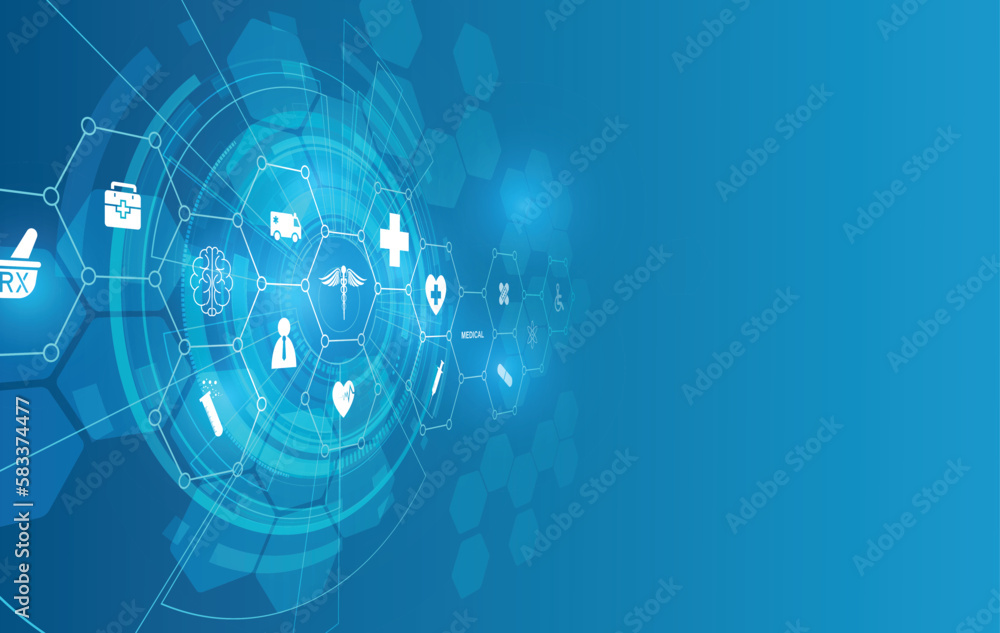 health care icon pattern medical innovation concept background design ...