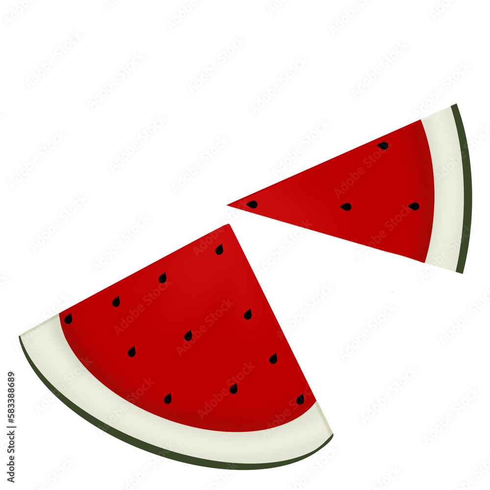 Watermelon Slice, Watermelon vector, icon, clipart, Watermelon ...