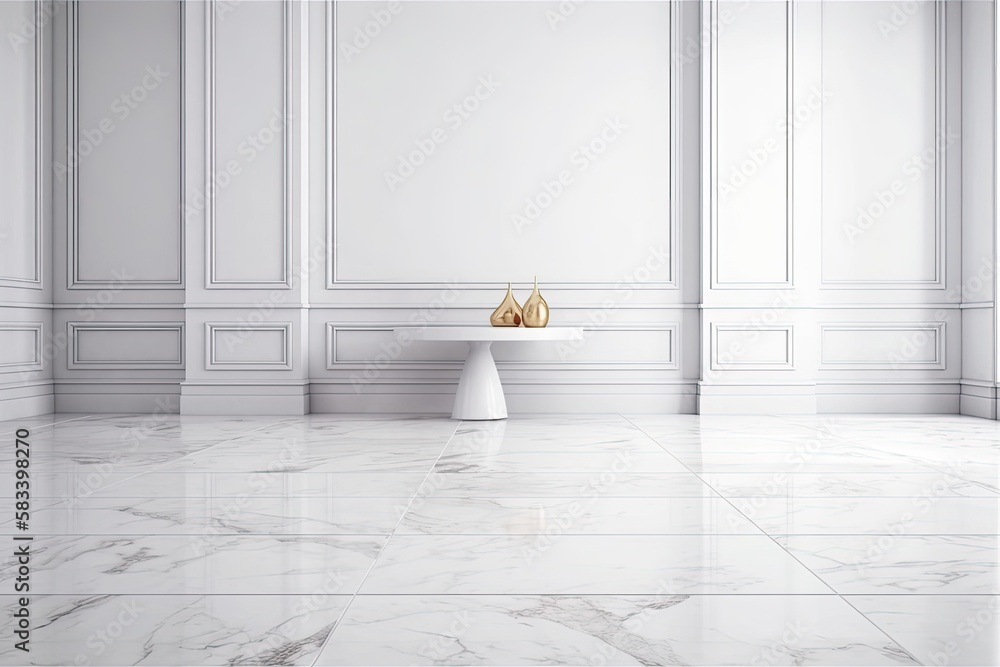 Background with white carpet and white marble wall texture that is ...