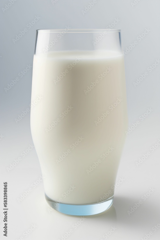 Lait dans un verre sur un fond blanc, illustration ingrédient pour ... Lait dans un verre sur un fond blanc, illustration ingrédient pour ...