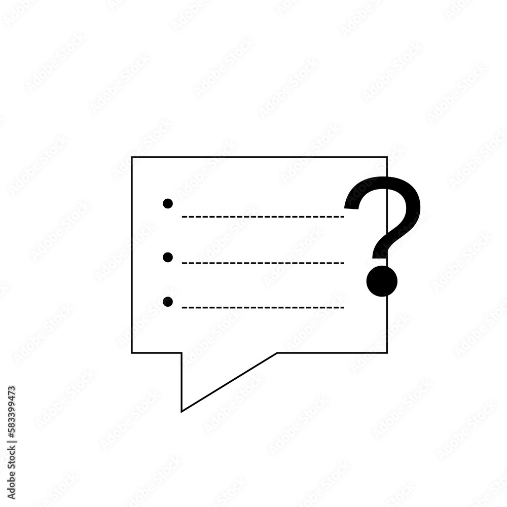 question mark on white background Stock Illustration | Adobe Stock