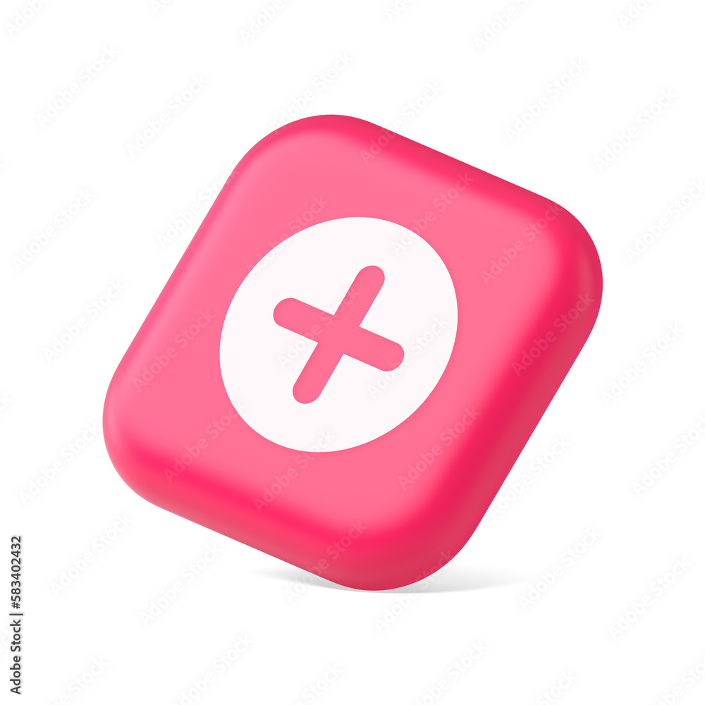 Plus add button mathematical addition symbol 3d icon symbol website ...