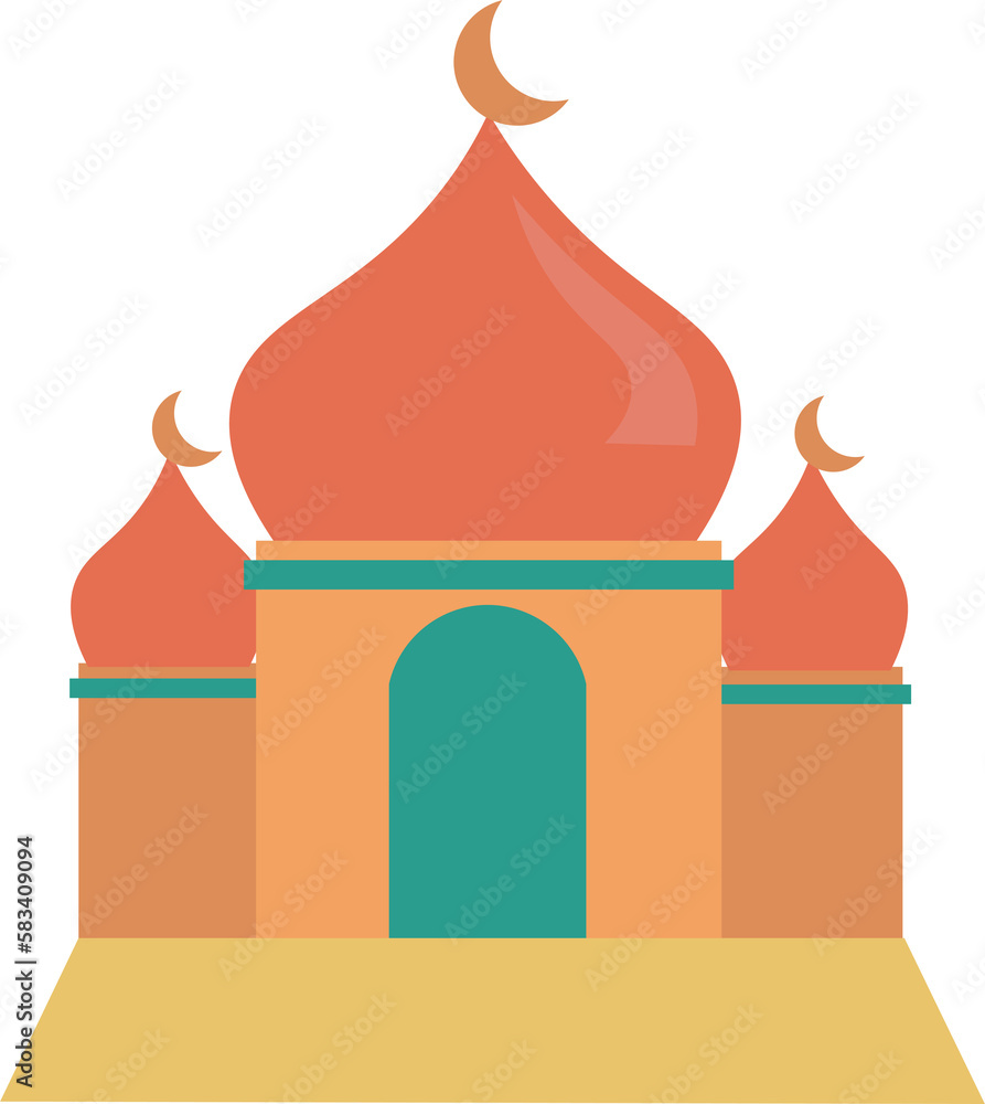 Mosque Vector Cartoon Icon Stock Illustration | Adobe Stock