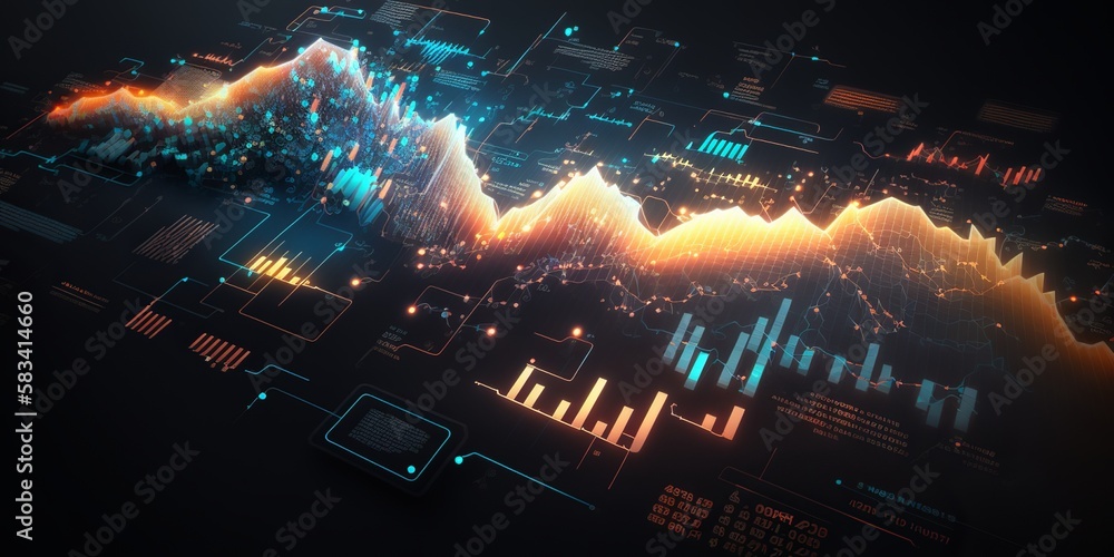 Abstract Background chart stock market. Trading platform chart. Stock ...