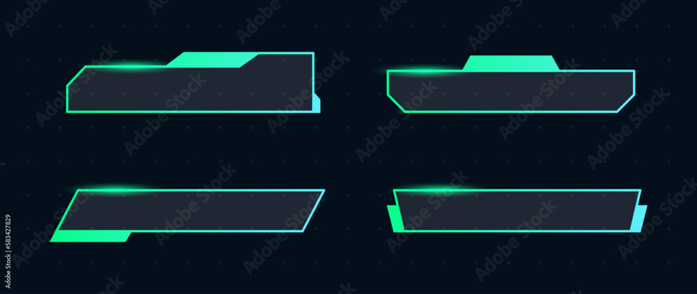 Futuristic lower third element. Stream overlay template. Stock Vector ...