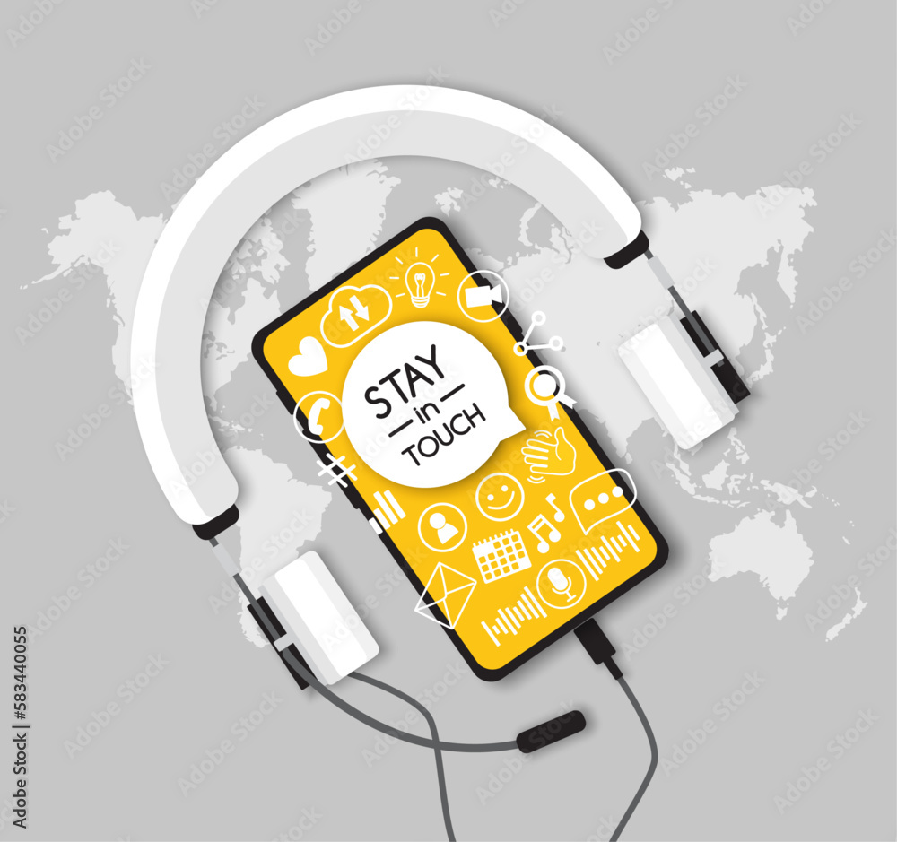 Technology holds people together, in touch. Call to people to stay in ...