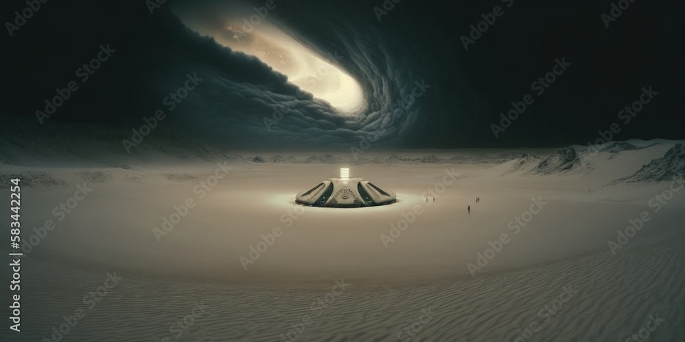 Surreal Alien Encounter | Dramatic Wide Scene | Generative AI ...