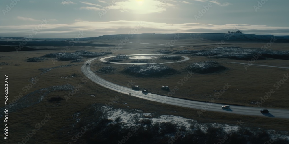 Surreal Alien Encounter | Dramatic Wide Scene | Generative AI ...