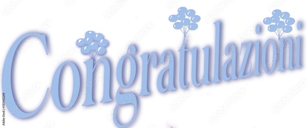 Congratulations quote in Italian. Lettering for banner, header, flyer ...