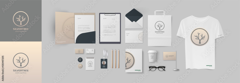 Design pack for modern company with minimal logo and corporate branding ...
