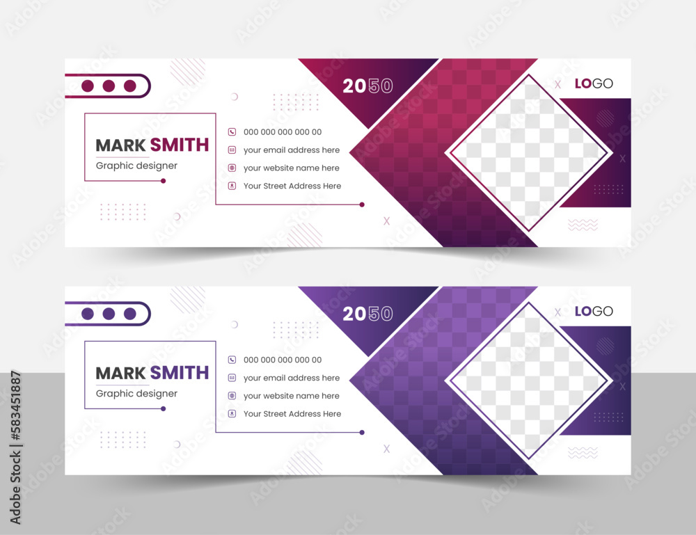 Creative email signature template. Corporate mail business email ...