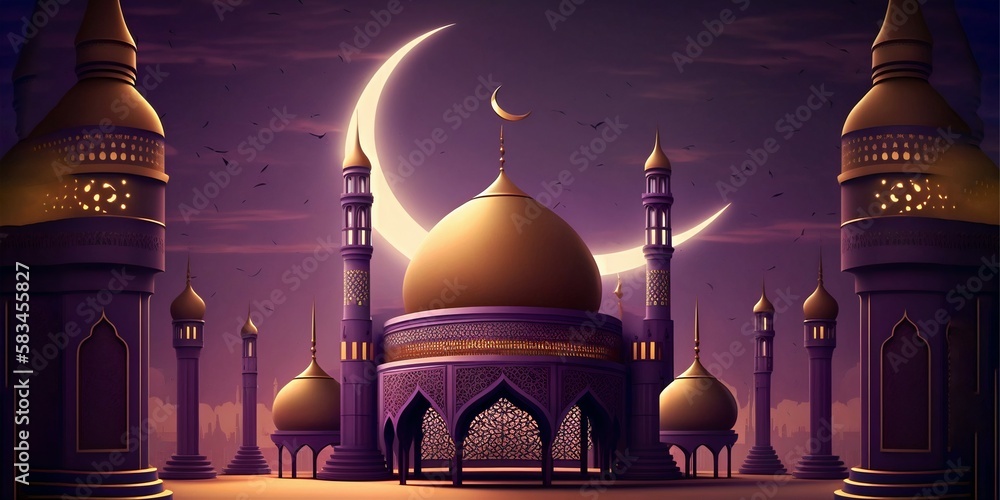 Islamic background can be used for posters, greeting cards, banners and ...