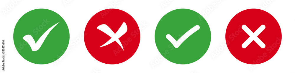 Check mark and X mark icon. Checkmark and x mark icons for apps and ...