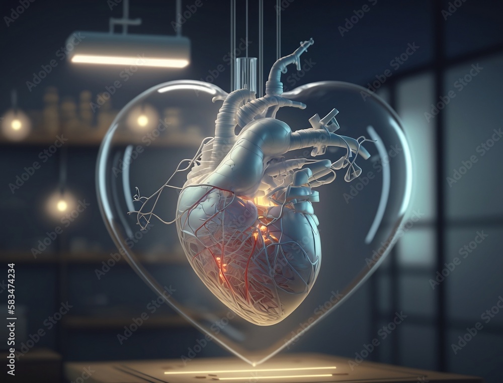 Human heart anatomy, X-Ray, cardiac, nubes, Stock Illustration | Adobe ...