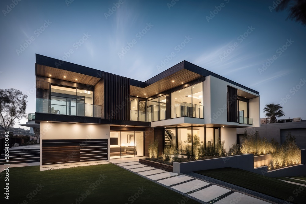 smart modern home is a masterpiece of innovation, featuring the latest ...